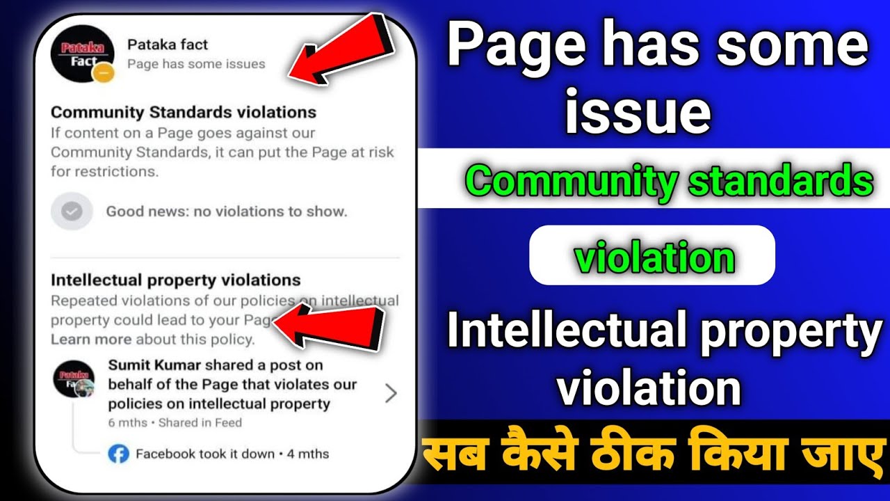 Page has some issues | Community standard violations | intellectual ...