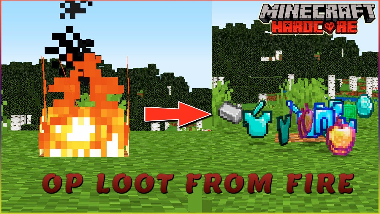 Minecraft, But I Used Fire To Get OP Items | The Candy Boy - YouTube