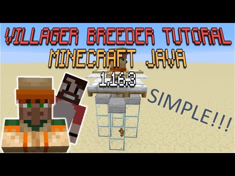 Villager Breeder TUTORIAL Minecraft Java 1.16.3 - YouTube