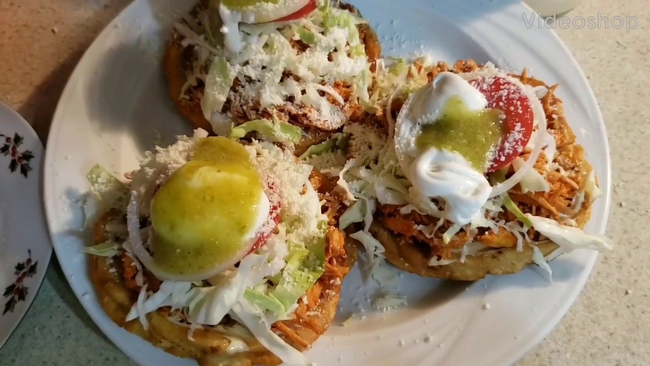 Picadas/sopes de Tinga 😋 - YouTube
