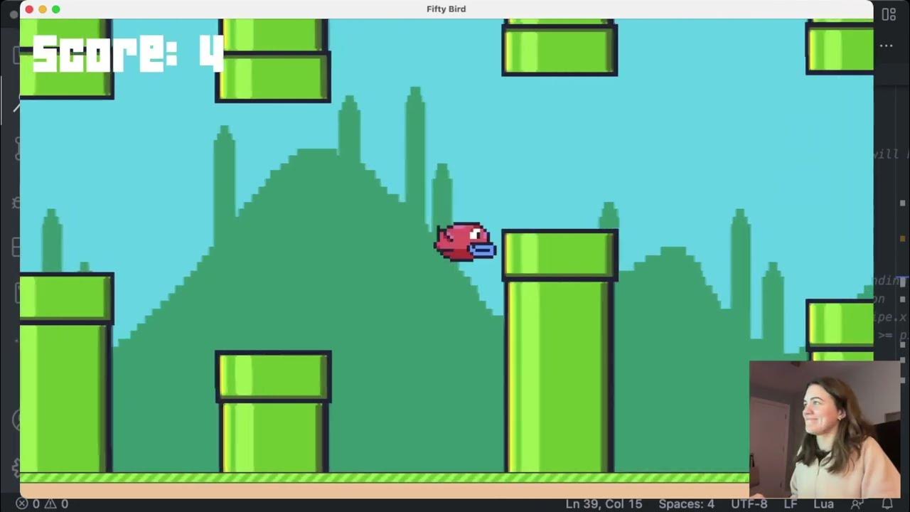 Flappy Bird in Love2D and Lua - CS50 Game Development - YouTube