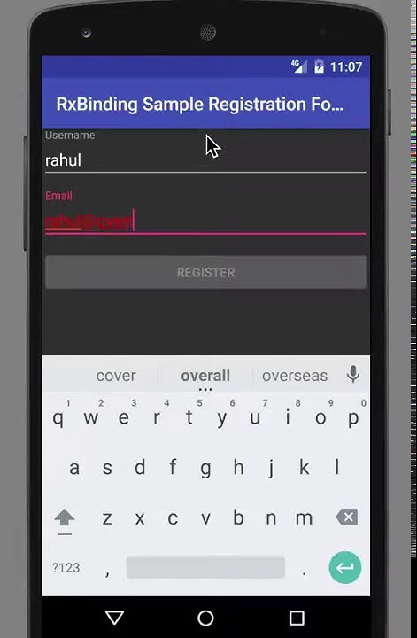 Reactive Programming with RxBinding-A sample registration form - YouTube