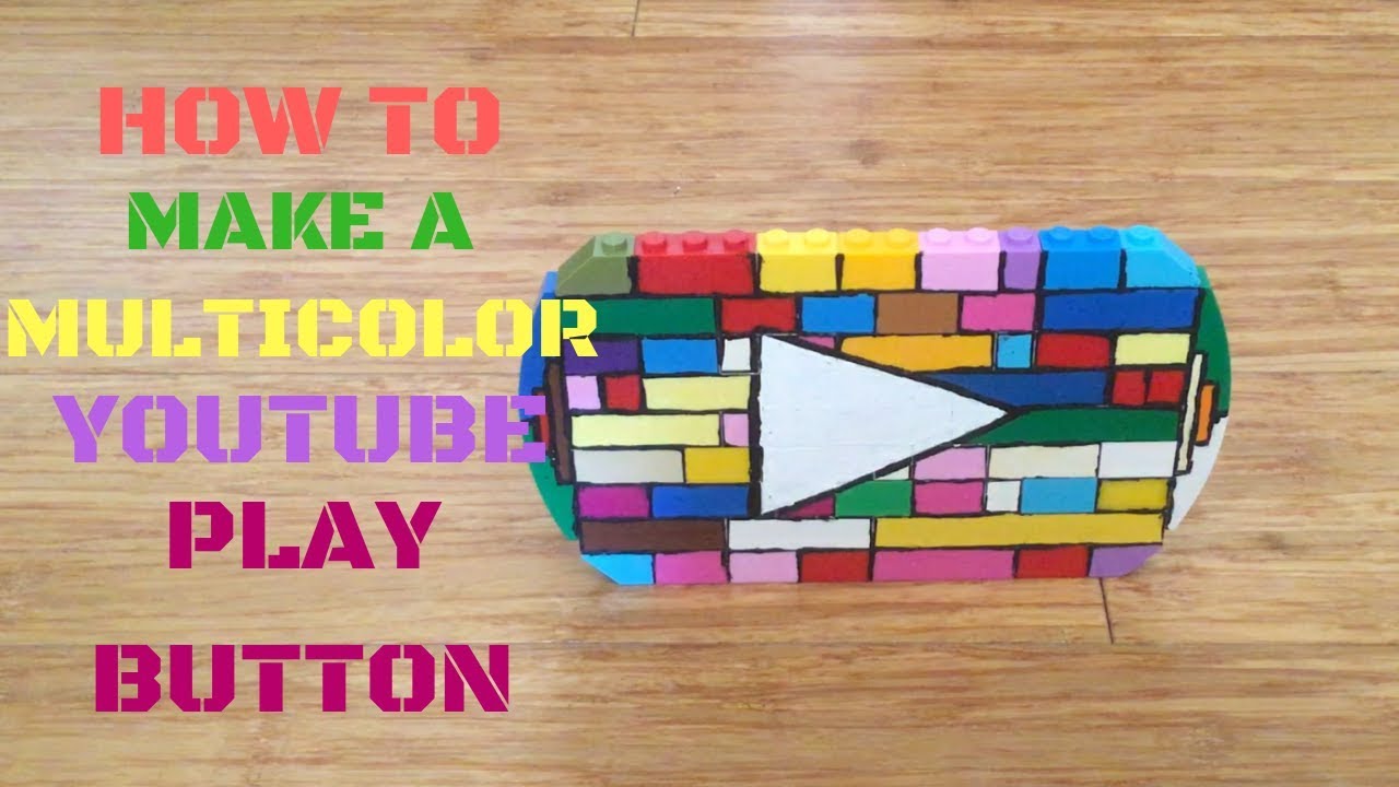 How to make a MultiColor Lego Youtube Play Button (cool Lego builds ...