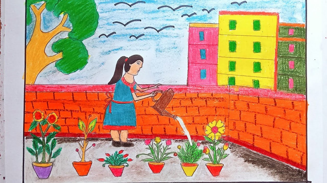 Terrace Farming Drawing Easy For Kids