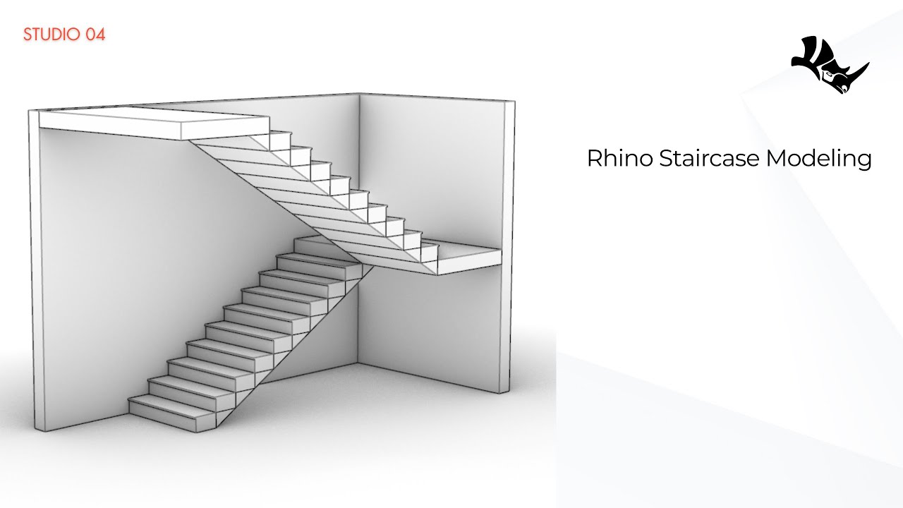 How to make staircase in Rhino - YouTube
