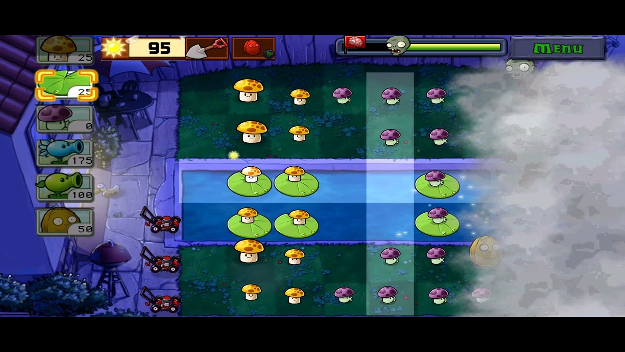 Play PVZ, Fog Level 1 - YouTube