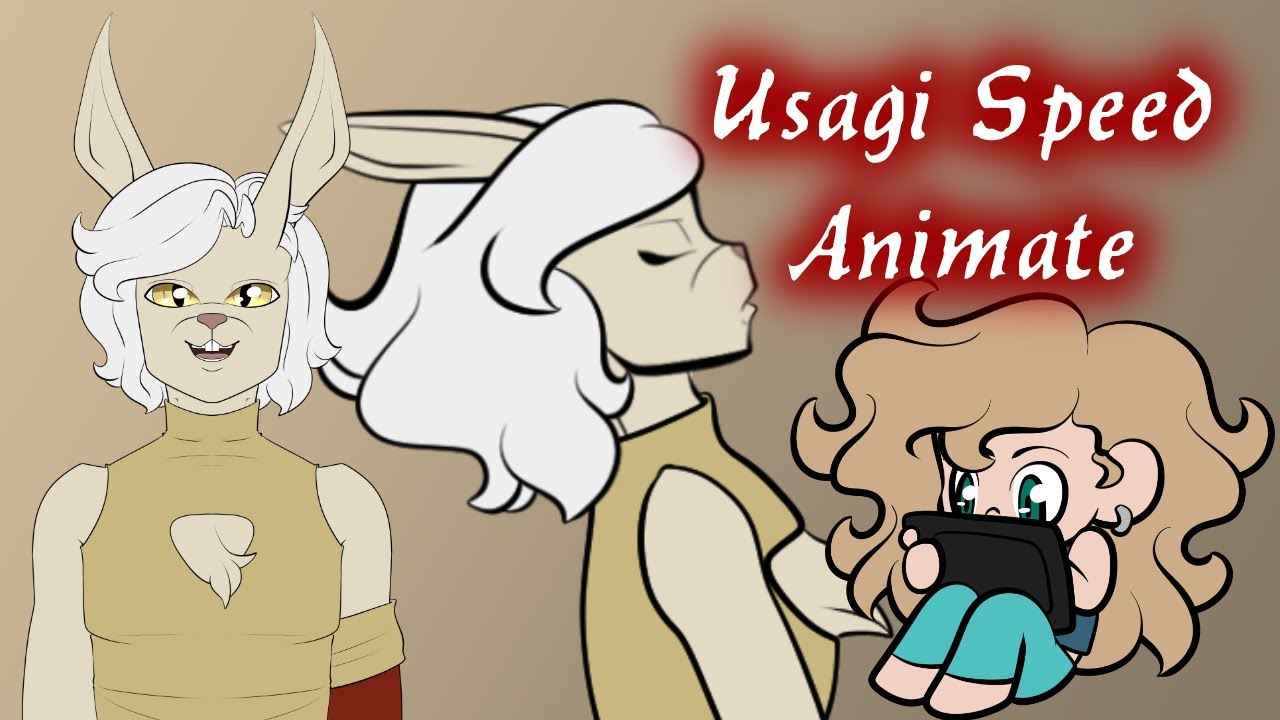 Usagi Hopping Gif Speed Animate - YouTube