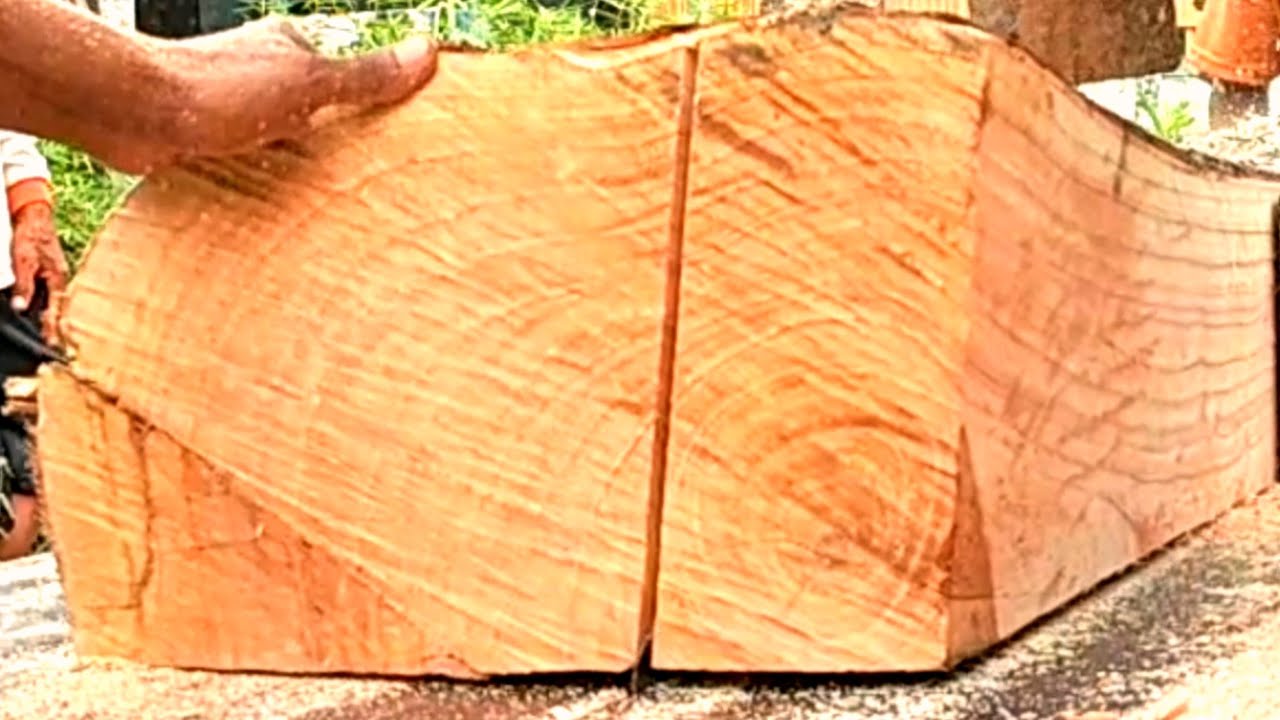 Mantap Tampak jelas kecantikan serat kayu Mindi di gergaji cara terbaik ...