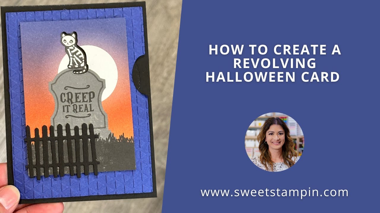 How to Create a Revolving Cat Halloween Card! Sweet Stampin' with ...
