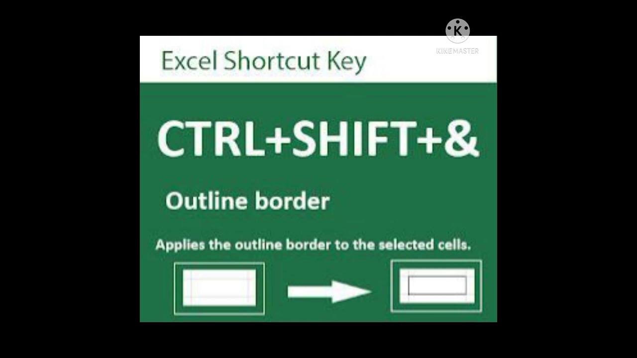 Excel Shortcut Key To Put Outline Border by Learn Computer Skills YouTube excel-shortcut-key-to-put-outline-border-by-learn-computer-skills-youtube