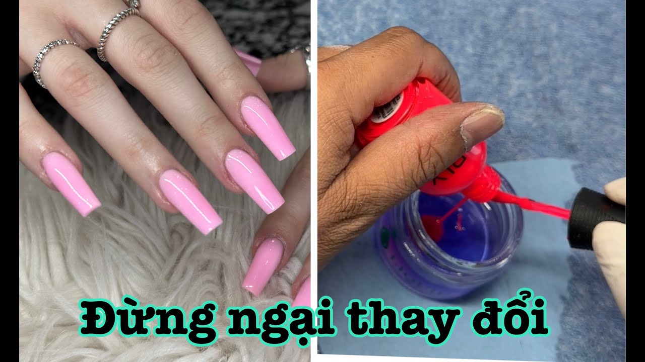 Màu pink này anh em thấy sao?| acrylic for beginner |Nail tutorial | Ep ...