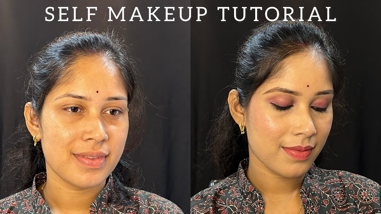 Self Makeup Tutorial / Self Party Makeup For Beginners/ - YouTube