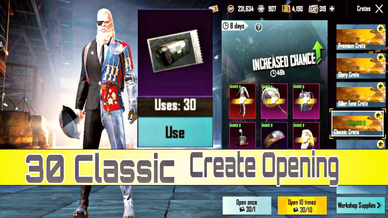 Pubg Classic crate opening || New Classic crate opening pubg, - YouTube