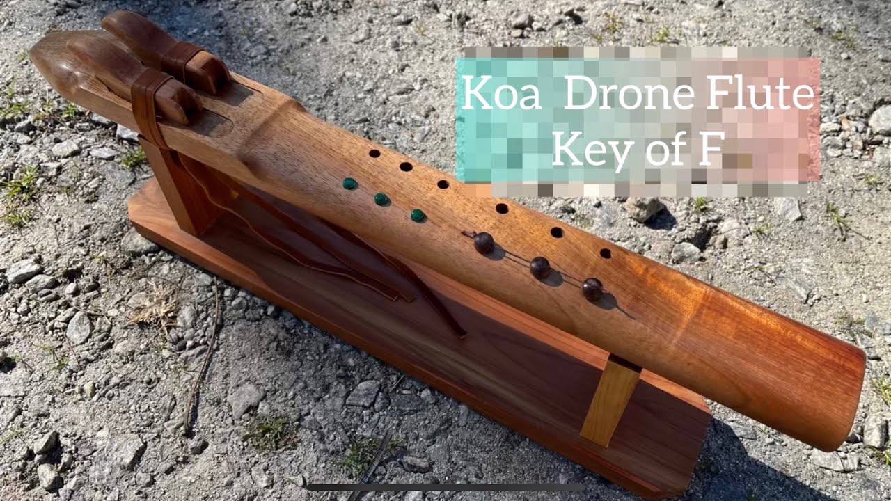 Hawaiian Koa Drone Flute Key of F - YouTube