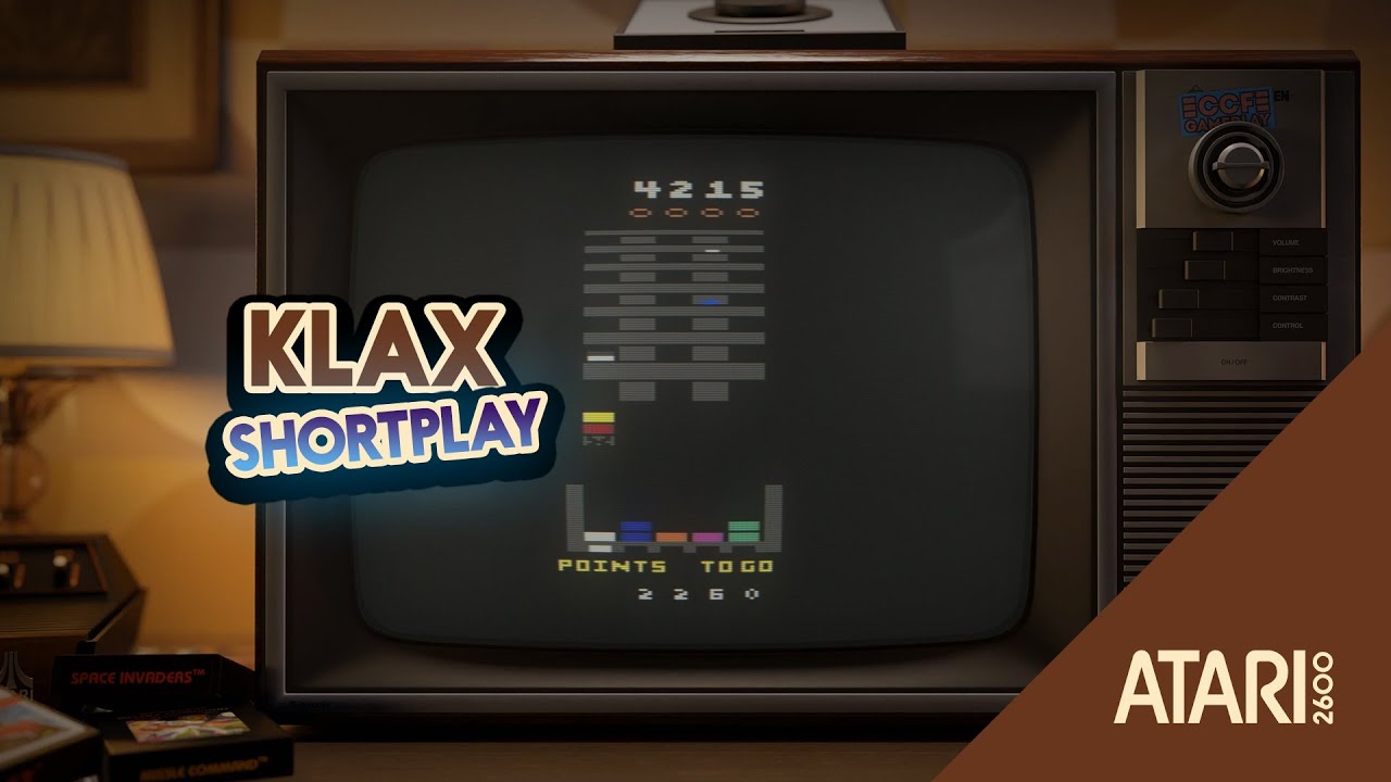 Klax - 1990 - Atari 2600 | Shortplay 4k CRT Simulation - YouTube