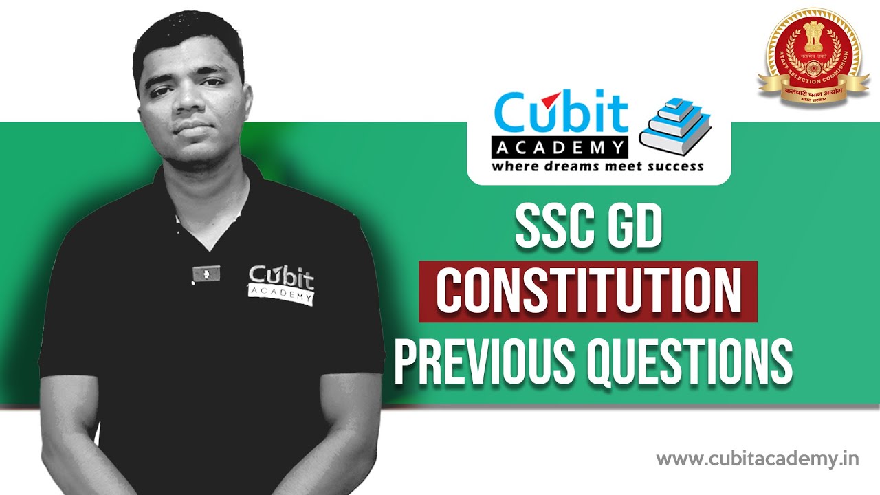 SSC GD FREE CRASH COURSE SESSION 14 | GK CW 7 CONSTITUTION | SSC CGL ...