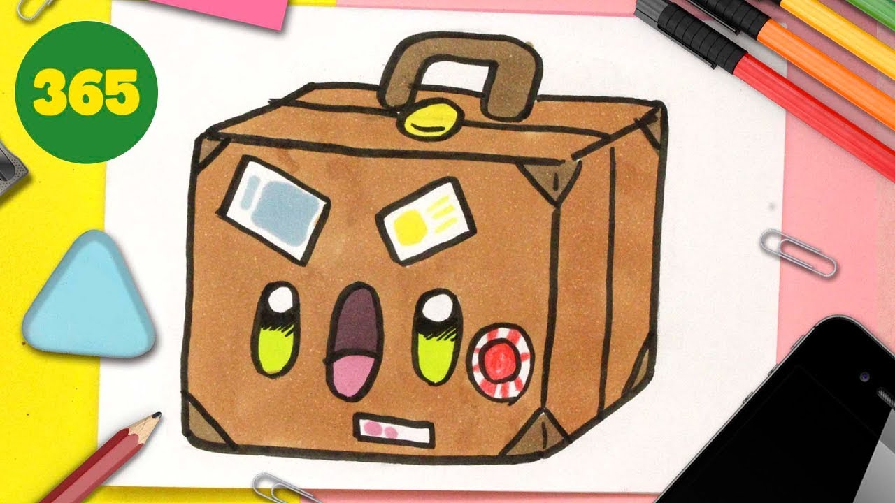 COMO DESENHAR MALA KAWAII PASSO A PASSO - YouTube