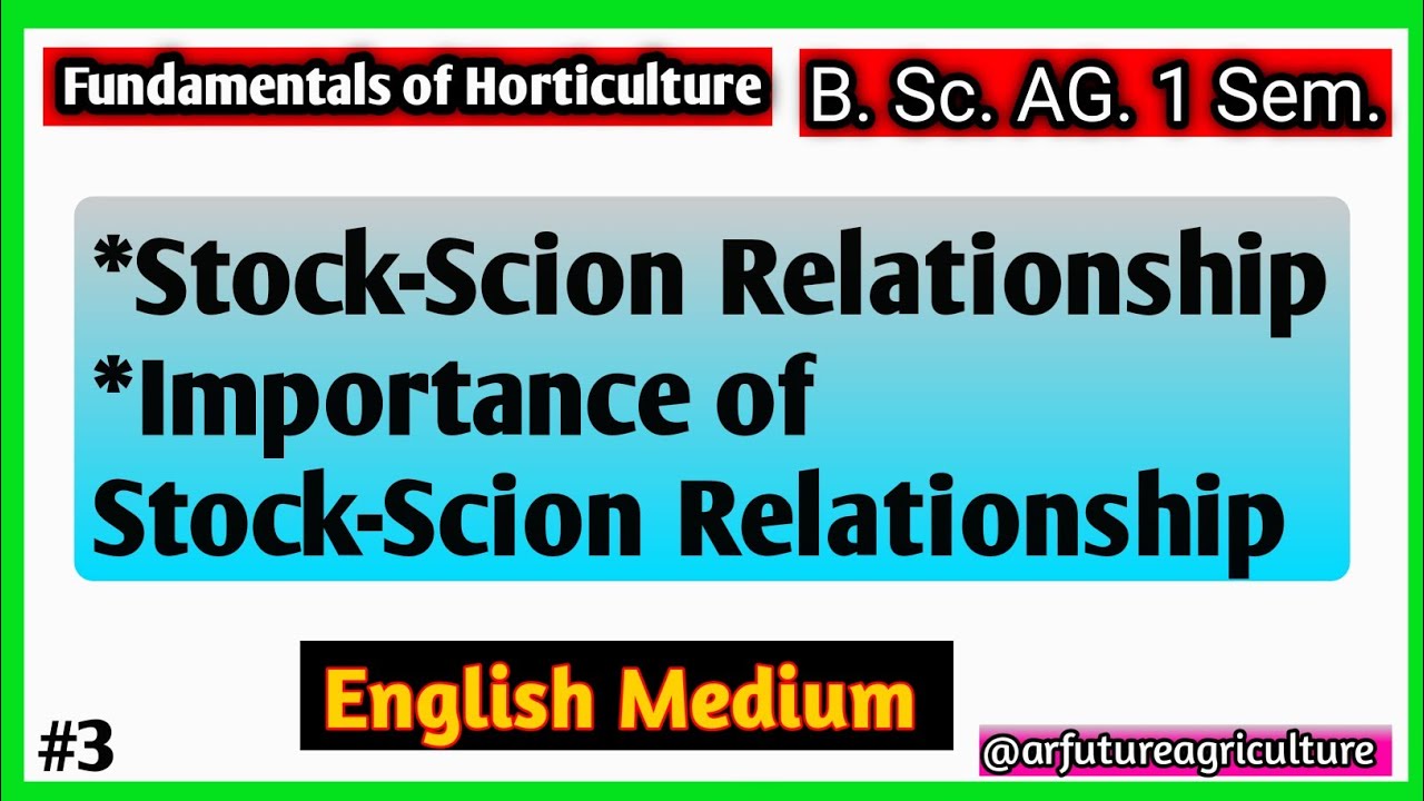 Stock-Scion Relationship || Importance of Stock- Scion Relationship ...