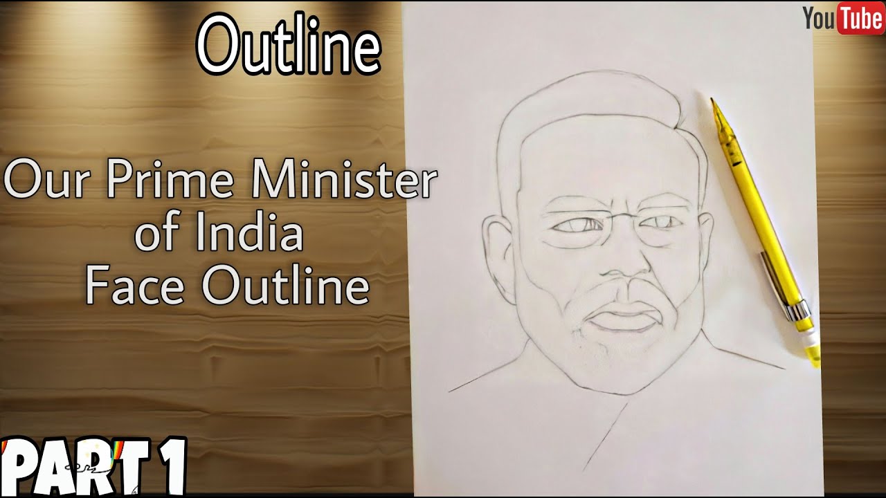 Drawing A Sketch Of Our Honorable PM of INDIA shri Narendra Modi ji ...