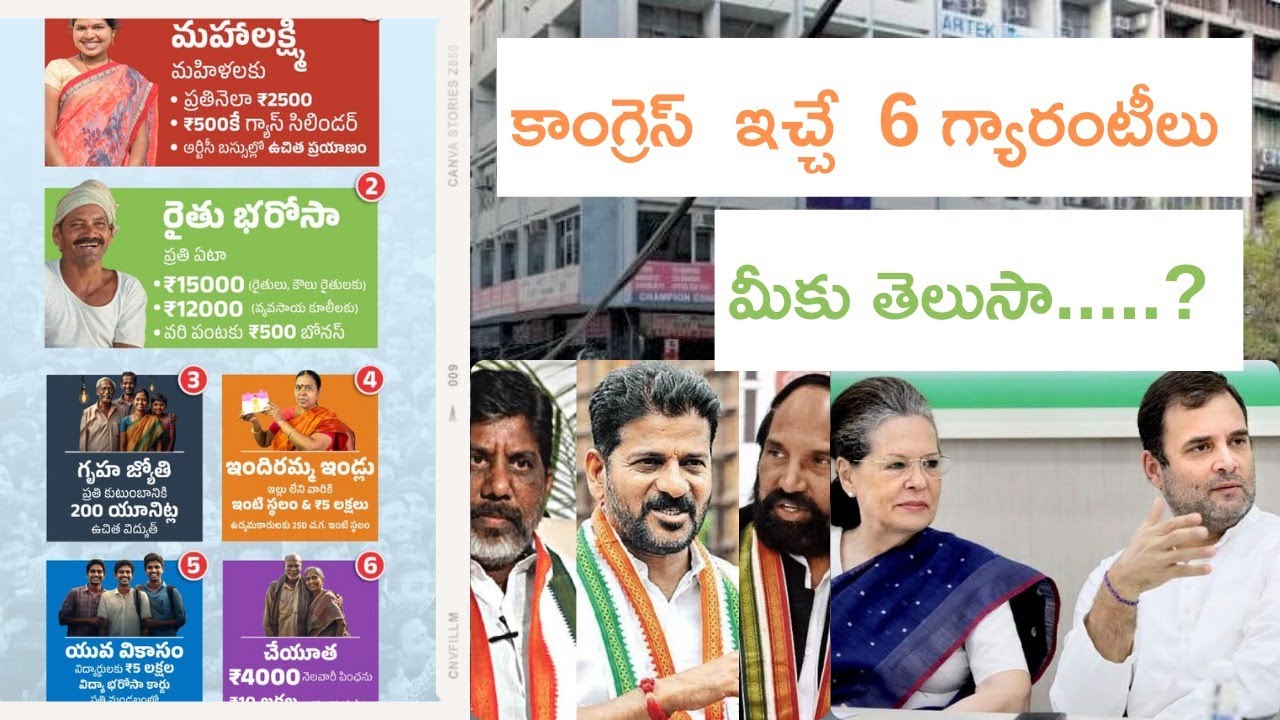 Congress 6 Guarantees: What You Need to Know| Telangana congress ...