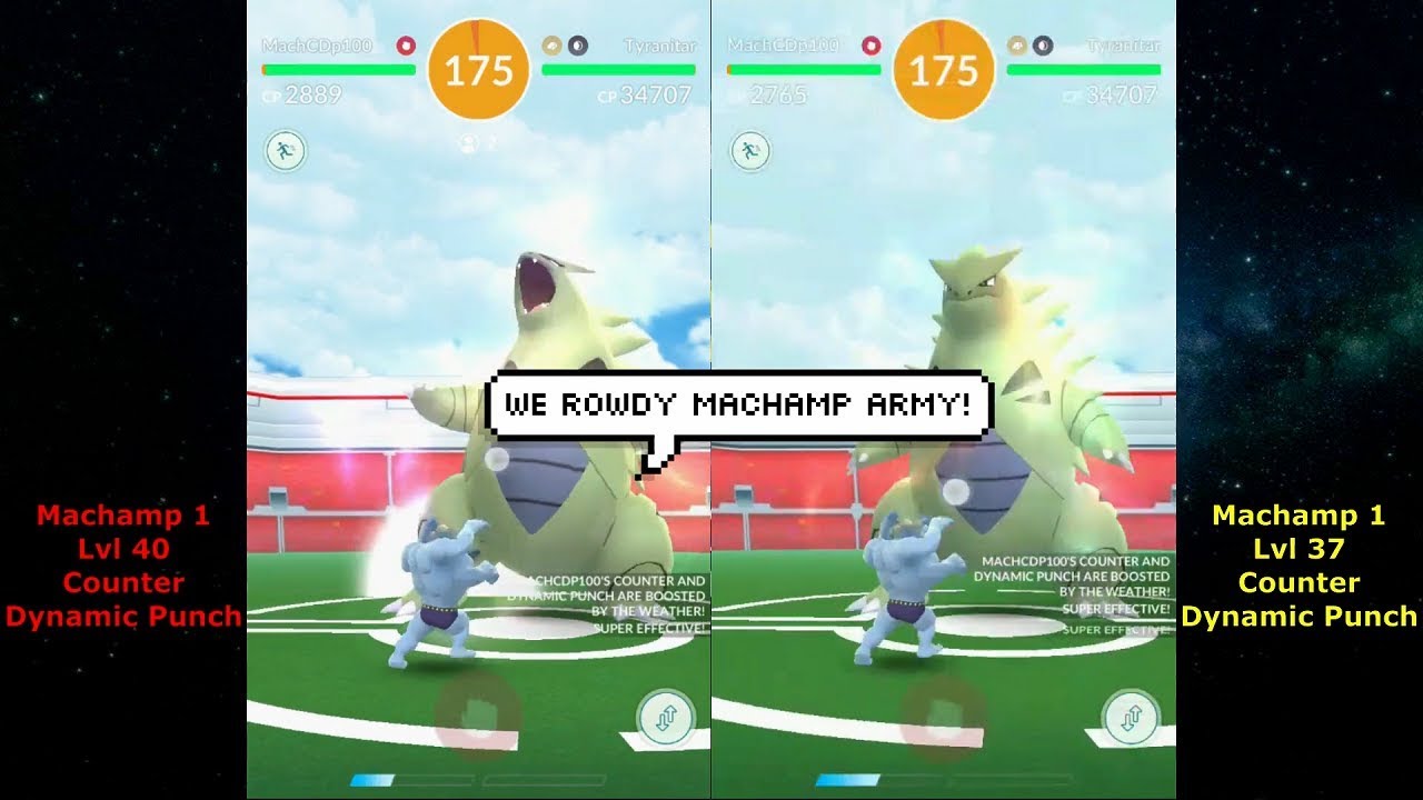 Rowdy Machamp Army...for another "Dual-wielding" Tyranitar attempt ...