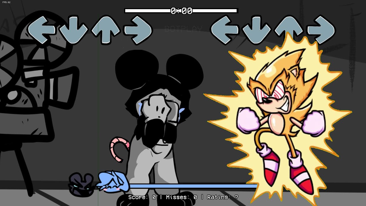 Soft Mickey Mouse meets Super Sonic (FNF Super Sonic VS Mickey Mouse ...