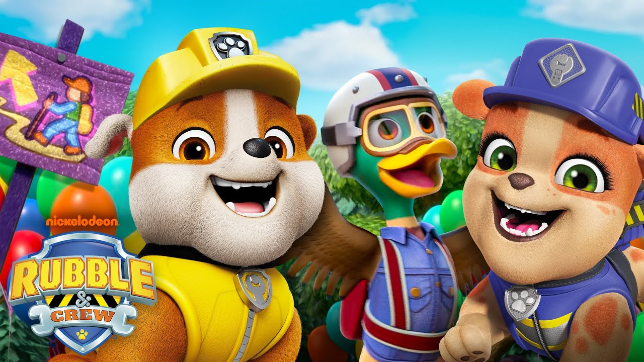 Rubble & Mix Make Hiking Signs for Mr. Duckie Doo's Party! w/ Wheeler ...