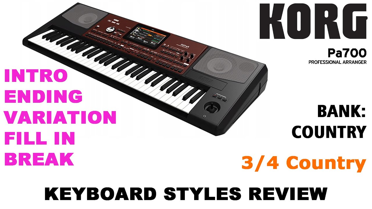 KORG PA700 STYLE - COUNTRY - 3/4 Country - YouTube