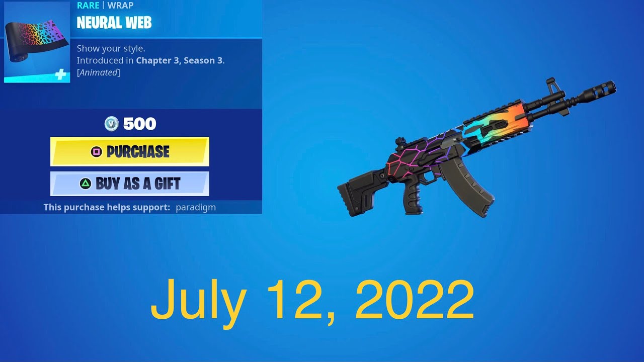 New Neural Web Wrap! | Fortnite: Battle Royale Item Shop: 7.12.2022 ...