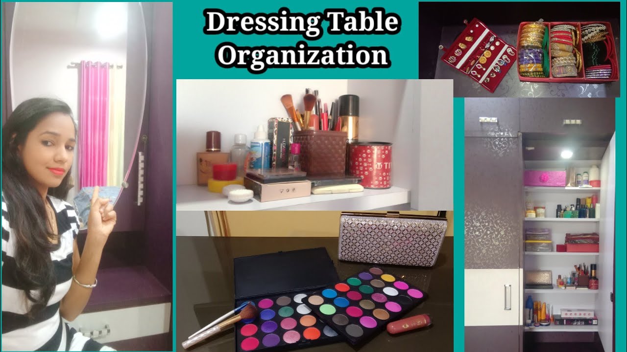 Dressing table organization l Makeup organization idea - YouTube