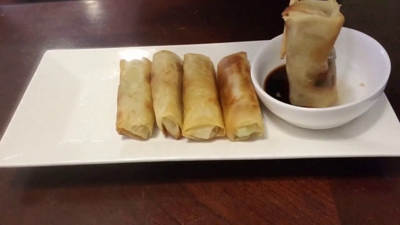 Spring roll 스프링롤 mukbang 먹방 ASMR - YouTube