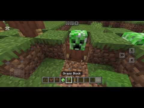 Minecraft creeper in the game play - YouTube