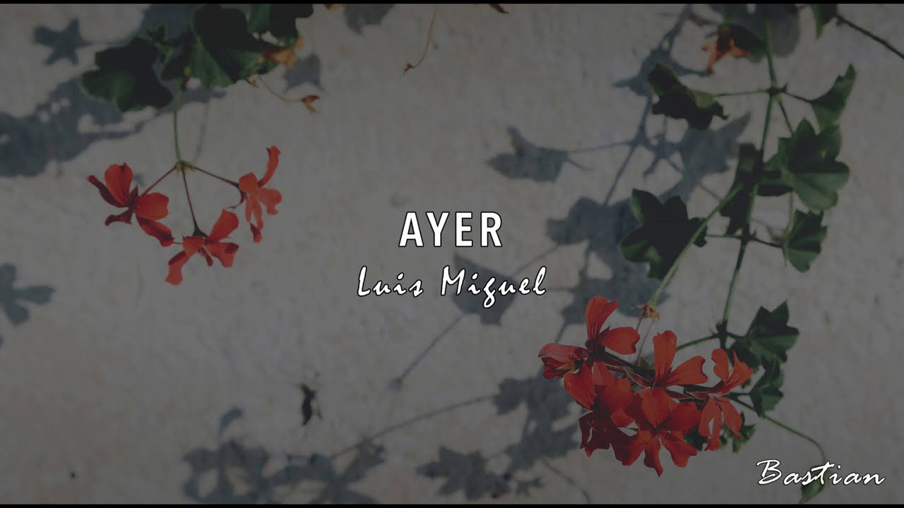 Luis Miguel - Ayer (Letra) ♡ - YouTube