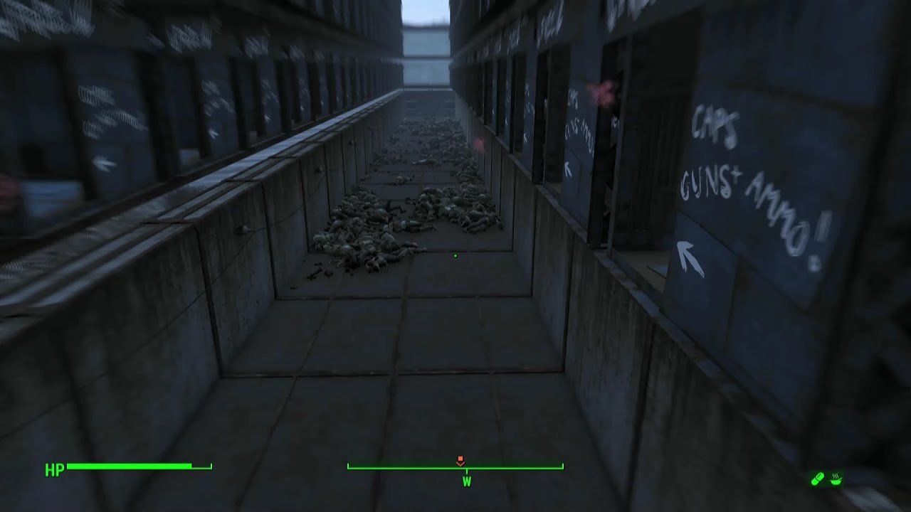 Fallout 4 "Auto Loot" mod vs 126 gunner bodies - YouTube