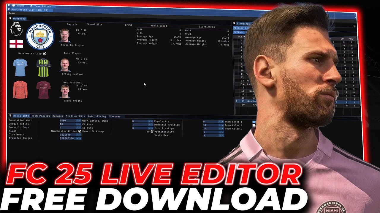 FC 25 Live Editor 25.3.9 | TU 17 | Updated EA FC 25 Live Editor 25.3.9 ...