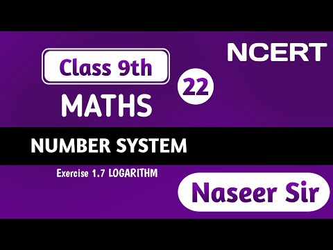 number system class (9th) topic logarithm exercise1.7 - YouTube