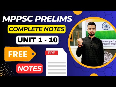 ️ FREE ️ MPPSC Prelims Notes (Unit 1 - 10) | Download PDF #mppsc # ...