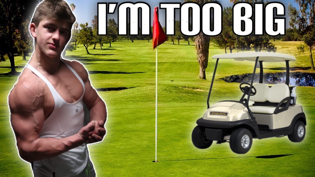 bodybuilder goes golfing + steroid prank - YouTube