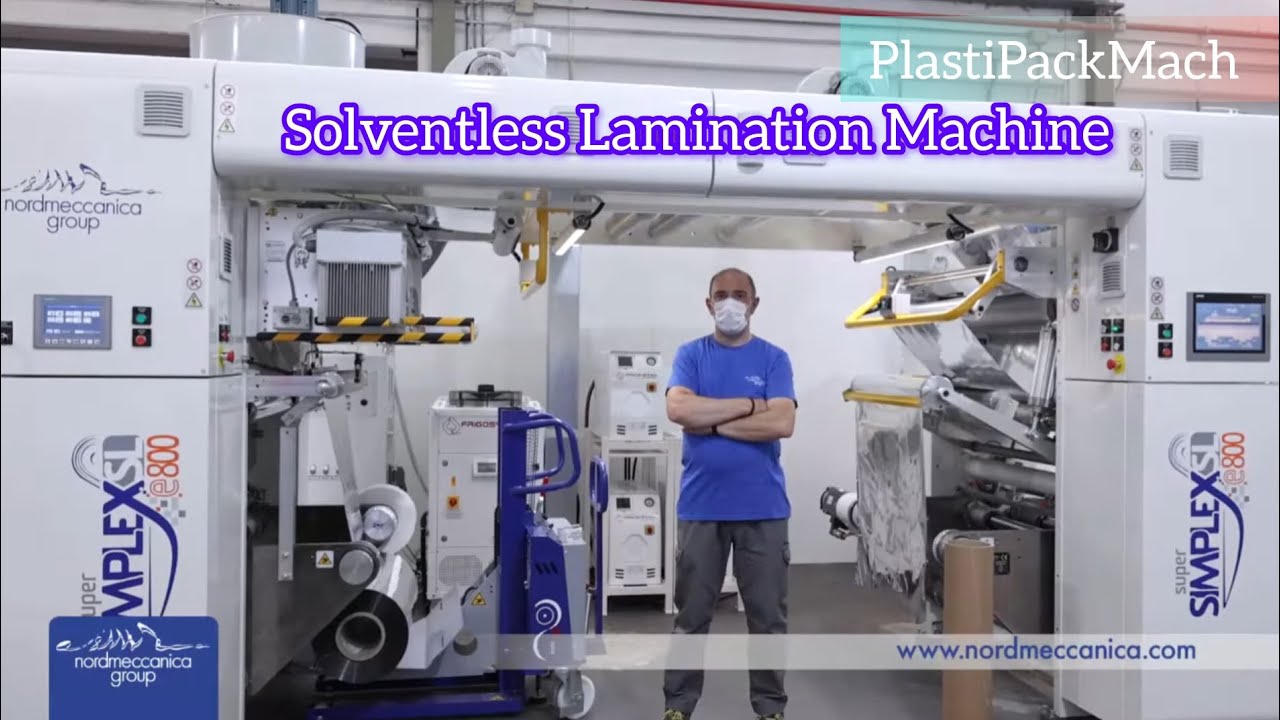 Super-Simplex E-800 Nordmeccanica.Solventless Lamination Machine. - YouTube