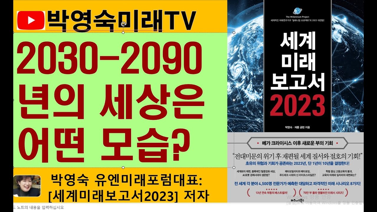2030-2090년이되면 세상은 어떻게 변하나? 해수면상승 해변가 침수, 기후난민 처리고충, 저출산으로 고령인구 회춘요법 치료 ...