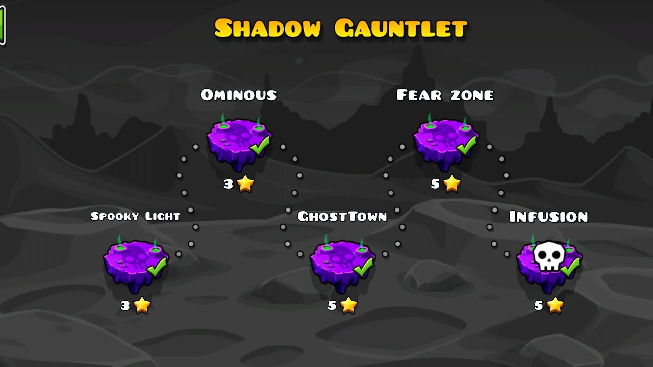 Shadow Gauntlet 100% all 5 level - YouTube