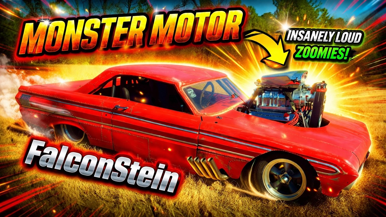 Monster Truck Motor In A Falcon Rat Rod - First Crank And Show - YouTube