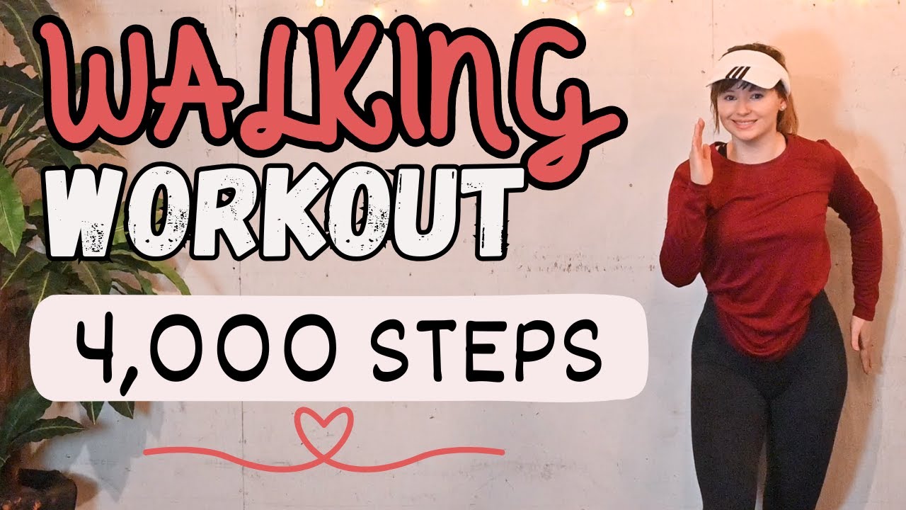 30MIN WALKING WORKOUT - 4,000 Steps //Cardio Walk at Home - YouTube