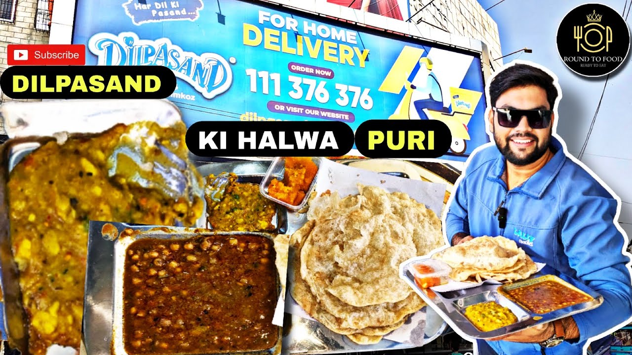 Dilpasand Halwa Puri | Best food with tha beat Deal | Karachi Street ...