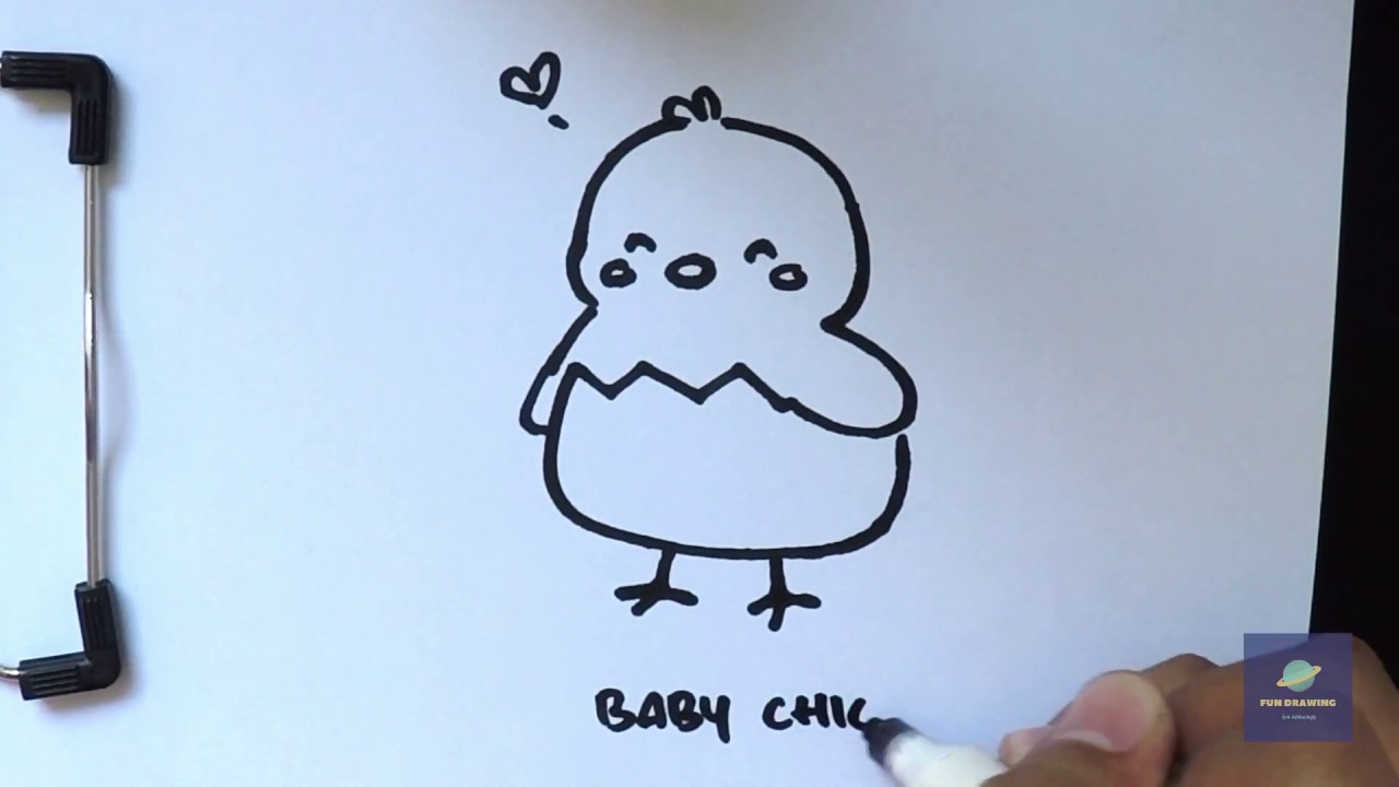 How to Draw baby chicken - YouTube