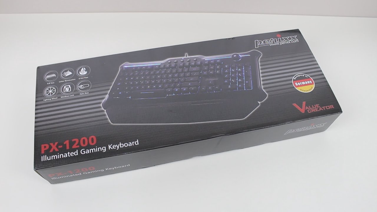 Perixx PX-1200 (Backlit Gaming Keyboard) Unboxing - YouTube