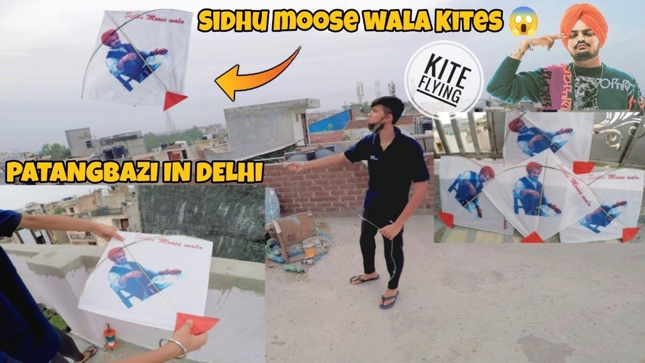 Kite Flying🔥 *Sidhu Moose Wala Kites* Patangbazi In Delhi 😱 - YouTube