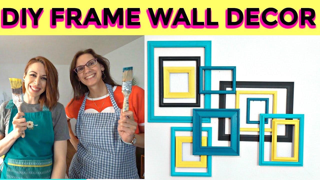 DIY Layered Empty Picture Frame Art Wall Decor | Chalk Paint tutorial ...