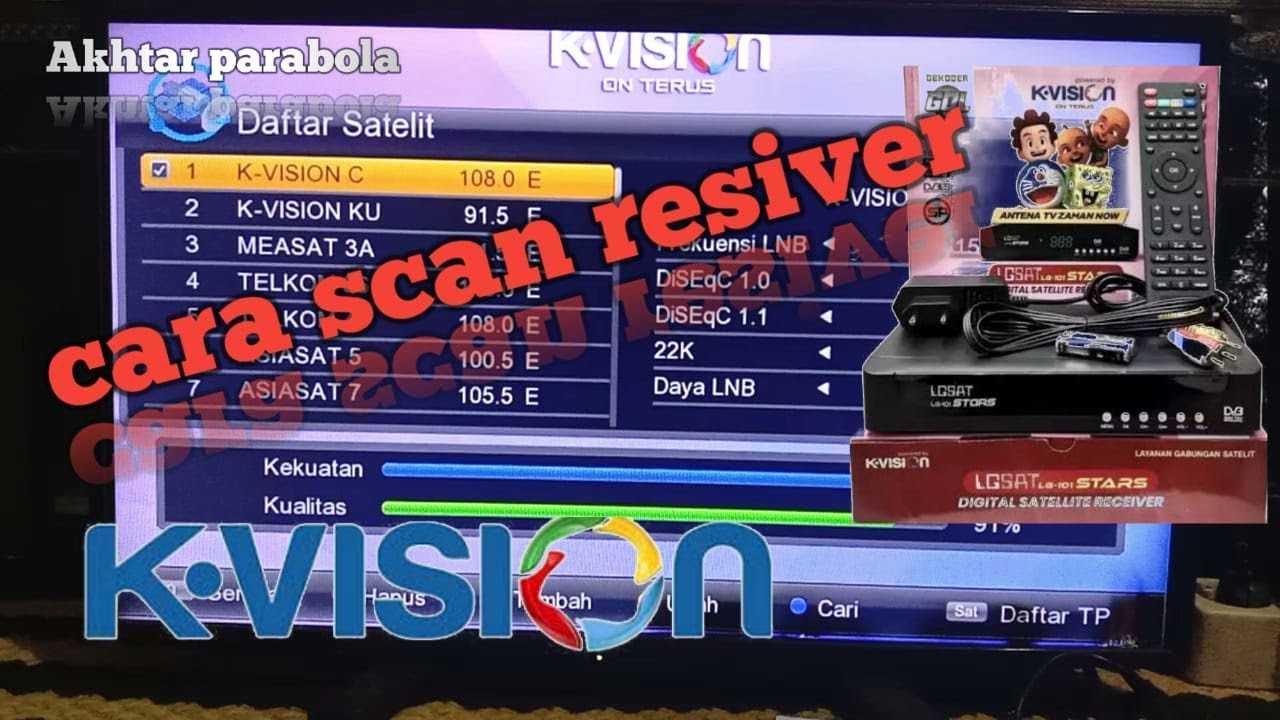 Cara scan resiver k Vision - YouTube