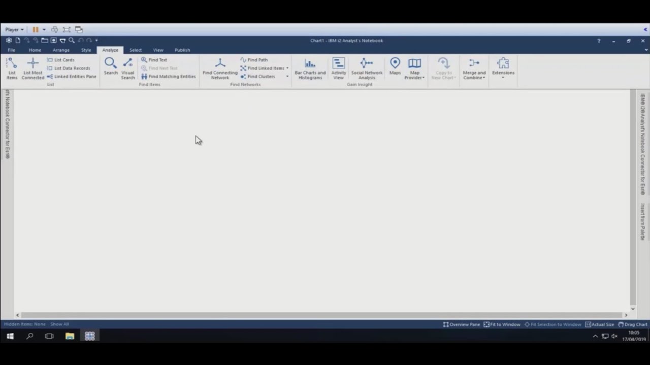 i2 Analyst's Notebook - Maximize Chart Space - YouTube